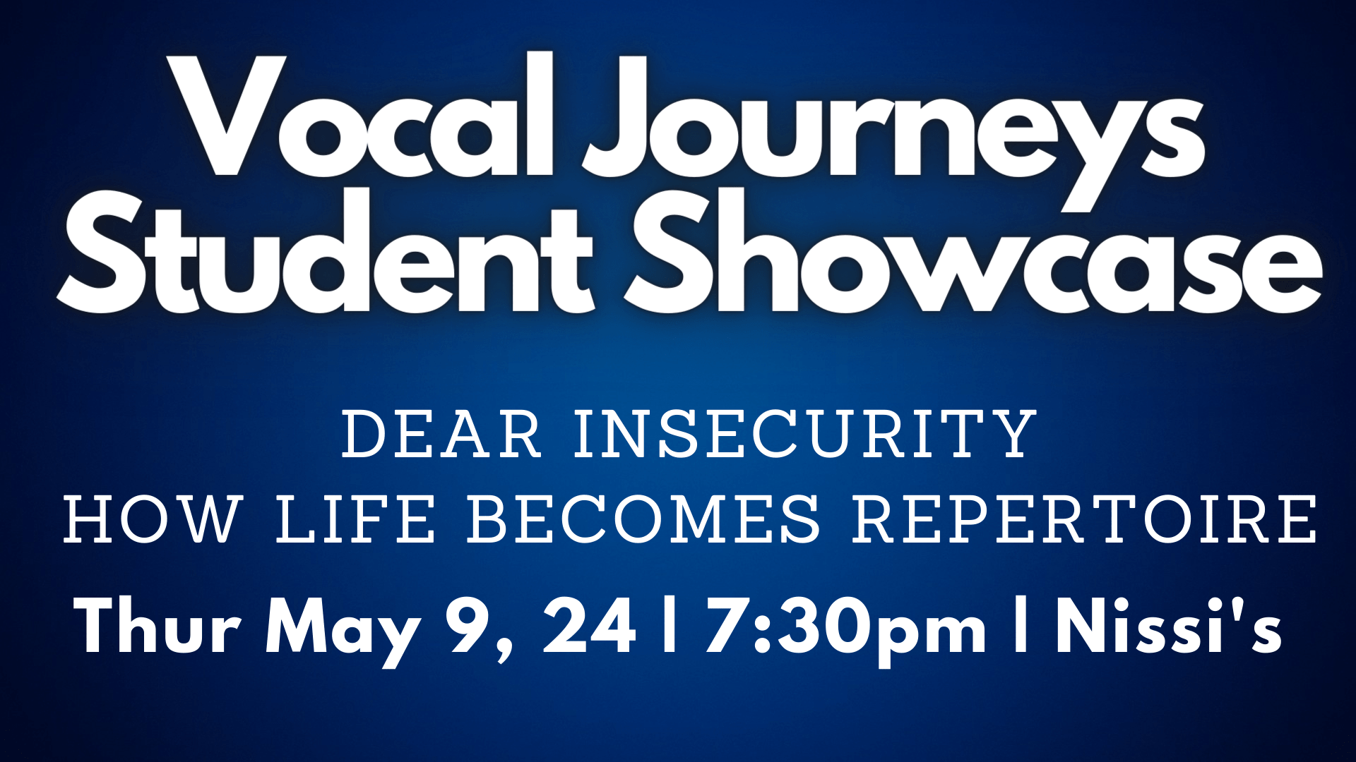 Vocal Journeys Student Showcase » Nissi's Entertainment & Events